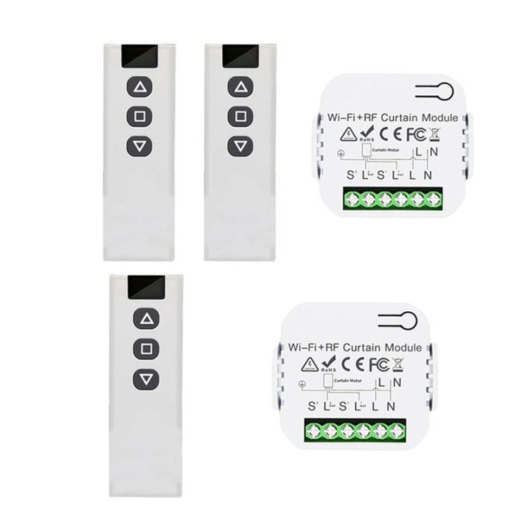Tuya Smart Life WiFi 433Mhz Blind Curtain Switch with RF Remote for ...