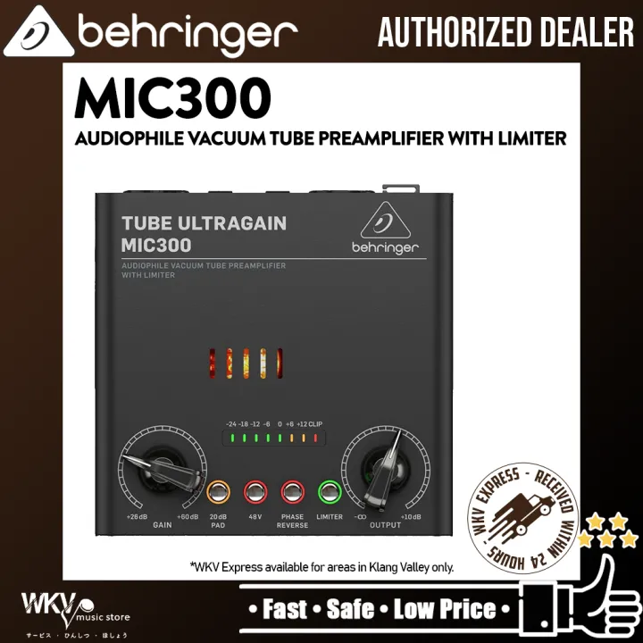 Behringer MIC300 Audiophile Vacuum Tube Preamplifier with Limiter (MIC ...
