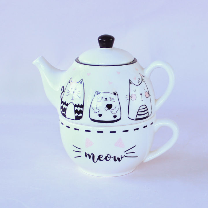 【On Sale】 French Romantic Cute Cat European And American Black And ...