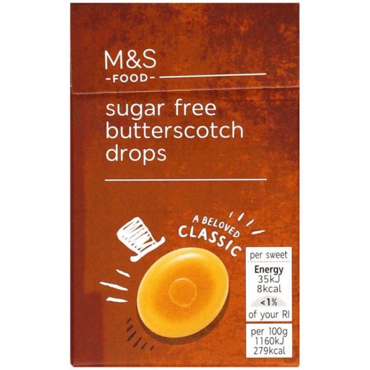 M&S Sugar Free Butterscotch Drops 42g x1 Marks and Spencer Strawberry ...
