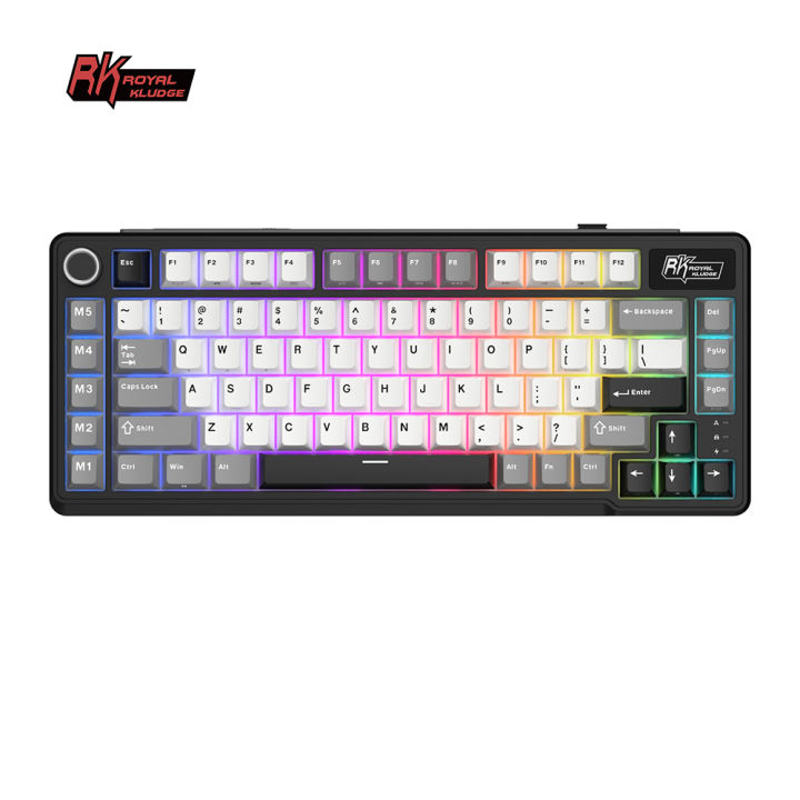 RK ROYAL KLUDGE L75 Mechanical Keyboard RGB 2.4Ghz/BT/Wired Gaming ...