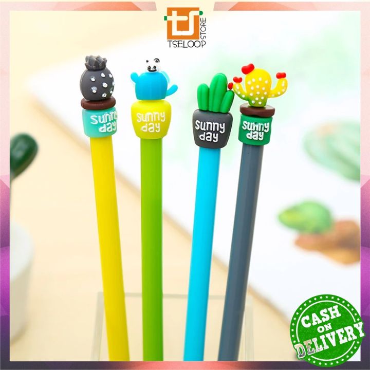 OFM-A16 Pulpen Gel Karakter Kaktus / Pena Kaktus / Bolpen Gel / Pulpen ...