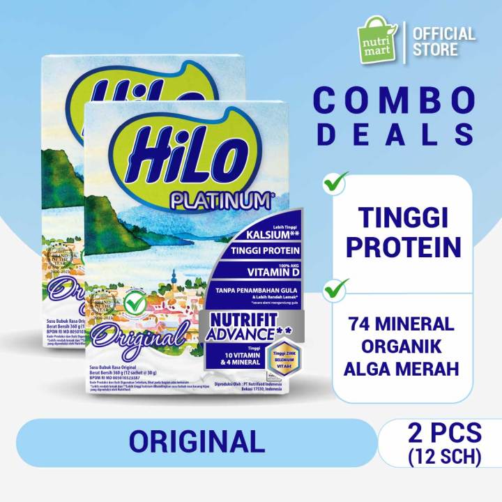 Twin Pack : HiLo Platinum Original 360g (12 Sachet) - Susu Dewasa Anti ...