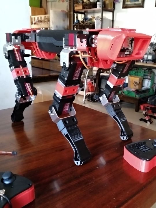 Open source quadruped robot plus size quadruped robot dog arduino programming STEM education ...