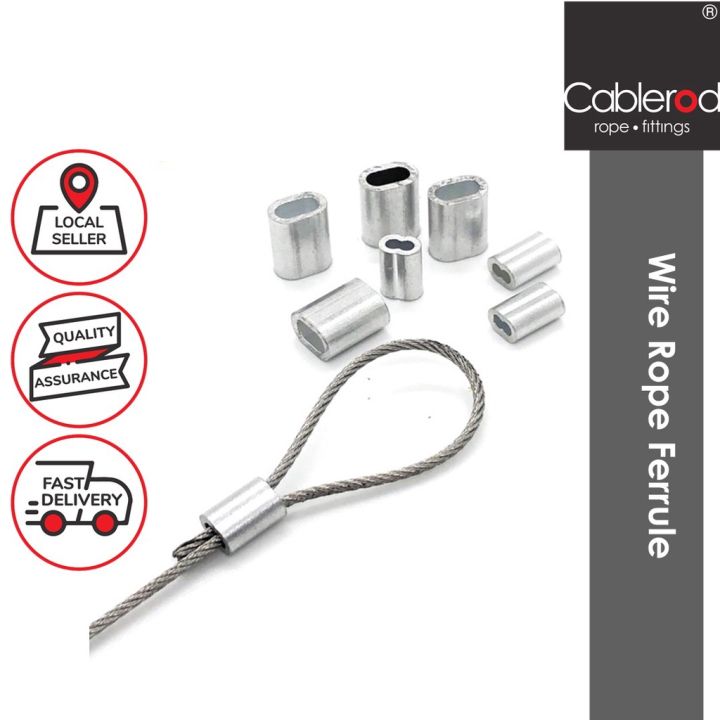 Aluminium Wire Rope Ferrule/Crimping Loop Sleeve for Wire Rope (Set of ...