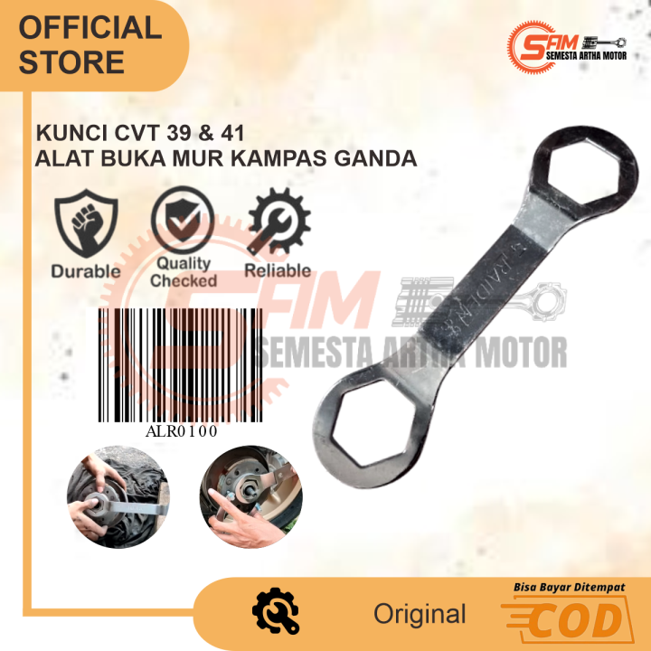 Kunci CVT 39 41 Treker Alat Buka Mur Kampas Ganda Otomatis Motor Matic ...