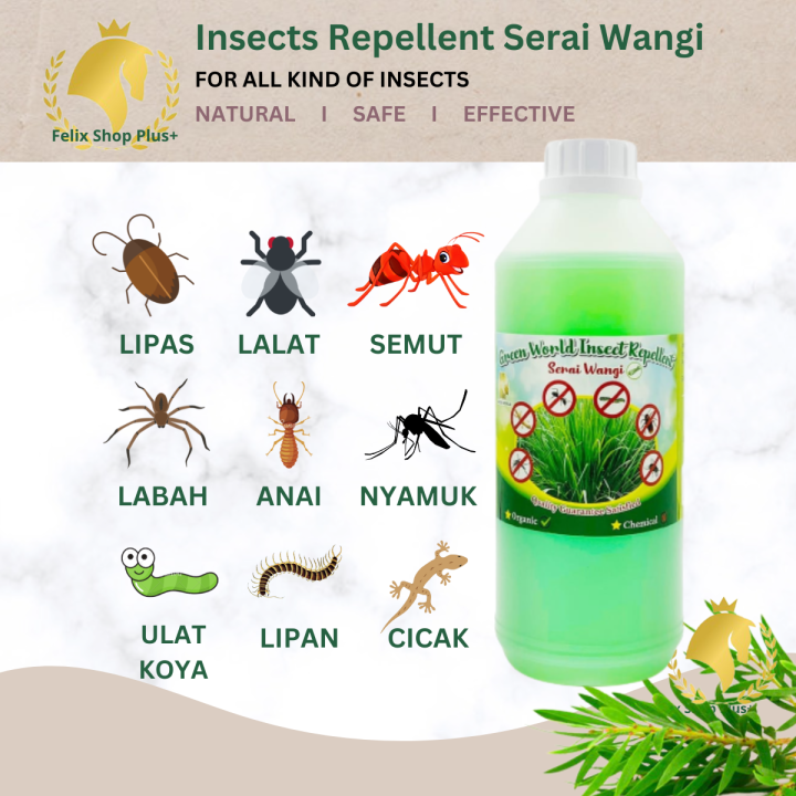 Green World Insect Repellent 1000ml Serai Wangi Insect Killer Spray ...