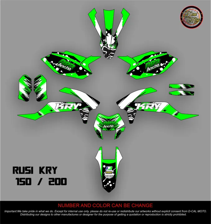 Decals, Sticker, Motorcycle, Decals Sticker for RUSI KRY 150/200 ANCHA ...