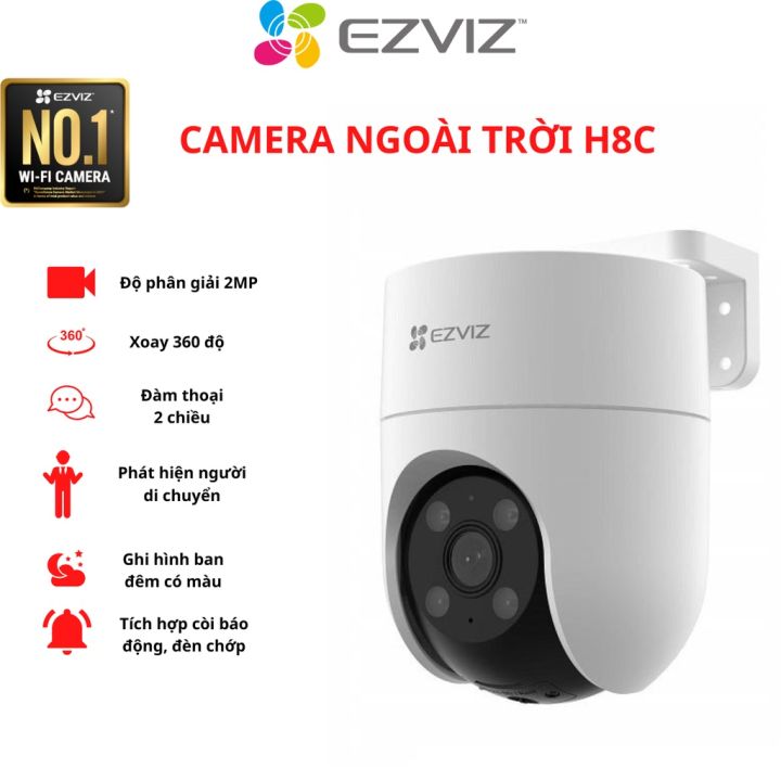 Camera IP Wifi EZVIZ H8C độ phân giải Full HD 1080P có màu ban đêm, báo ...