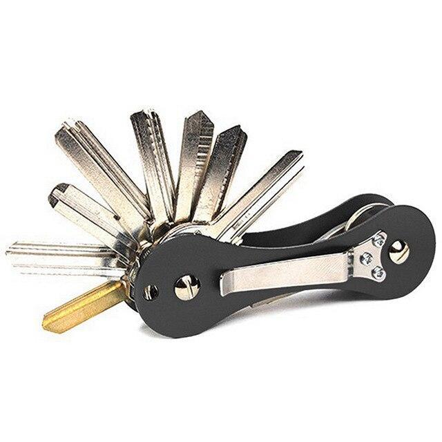 Aluminum Alloy Keychain Flexible Key Holder Keys Organizer Folder ...