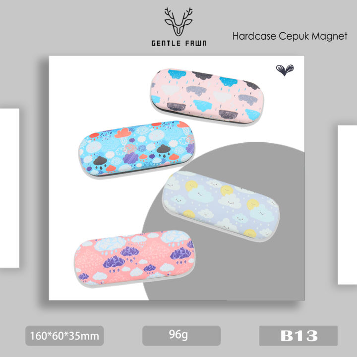 Gentle Fawn Box / Tempat Kacamata Cepuk Magnet Hardcase Motif Awan Cute ...