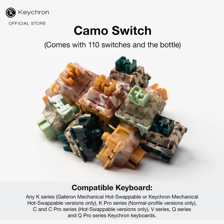 [Up to 30% Off] Keychron Camo Switch | Premium Linear Typing Feel | Lazada