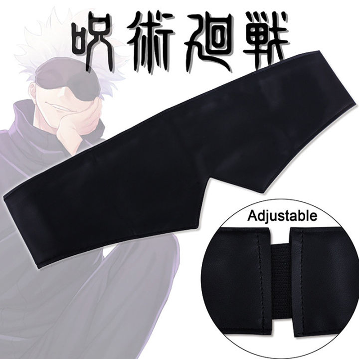 [LIXIAOJU] Gojo Mask Blindfold Cosplay Prop Anime Black Man Woman Hair ...