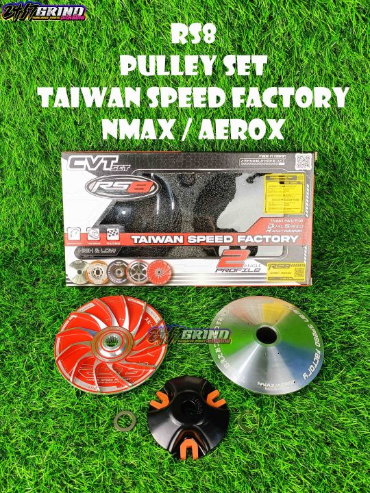 TAIWAN SPEED FACTORY RS8 PULLEY SET WITH DRIVE FACE YAMAHA NMAX 155 ...