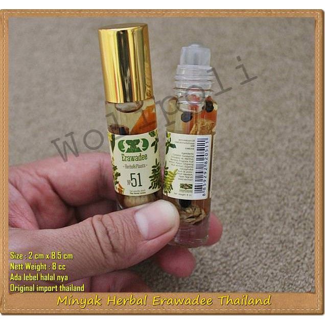 Minyak Yadoom Erawadee HERBAL Alami Khas Kerajaan Thailand ORI 1 BOTOL ...