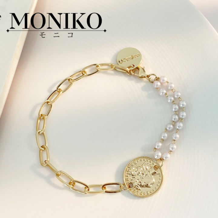 MONIKO Original Design 18k Gold Plated Natural Freshwater Pearls Beauty ...