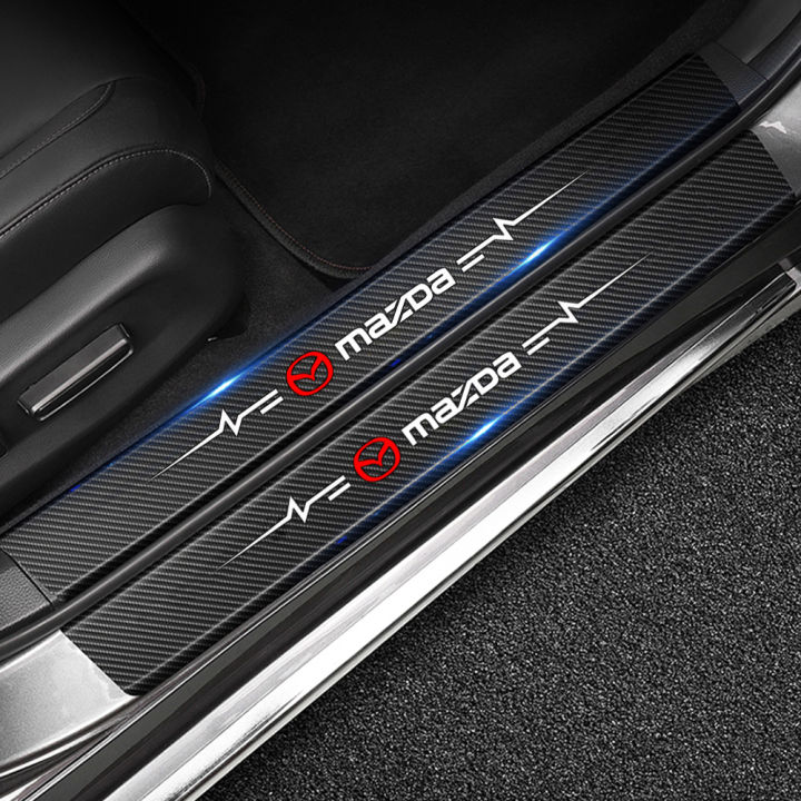 Door plates 6D Carbon Fiber still car styling molding accessories on ...