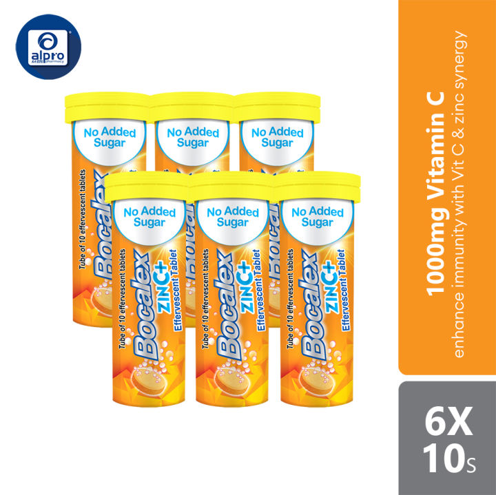 Bocalex Zinc+ Effervescent Tablet 6x10s | Boost immune system | Lazada
