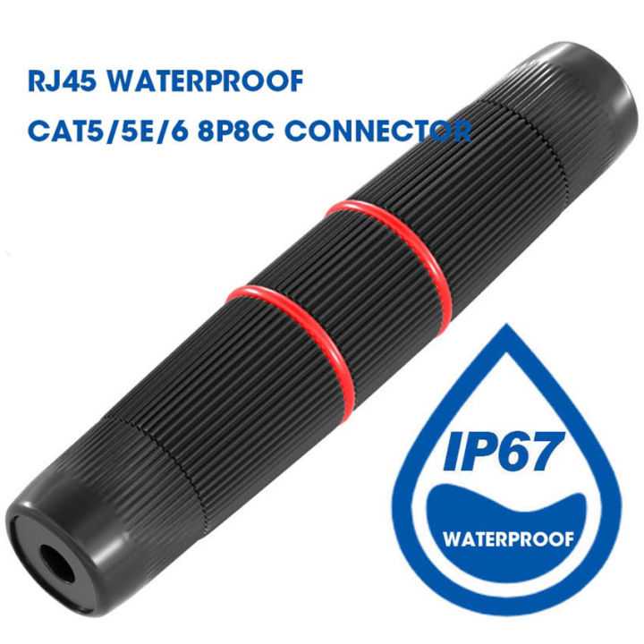 RJ45 Waterproof Connector IP67 Ethernet Network Cable Connector Double ...