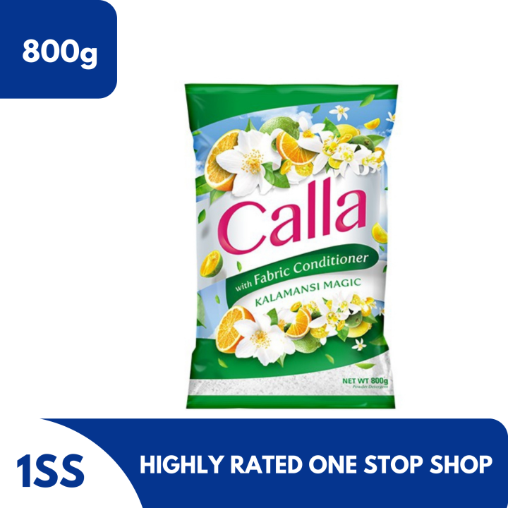 Calla Powder Detergent with Fabric Conditioner Kalamansi Magic, 800g ...