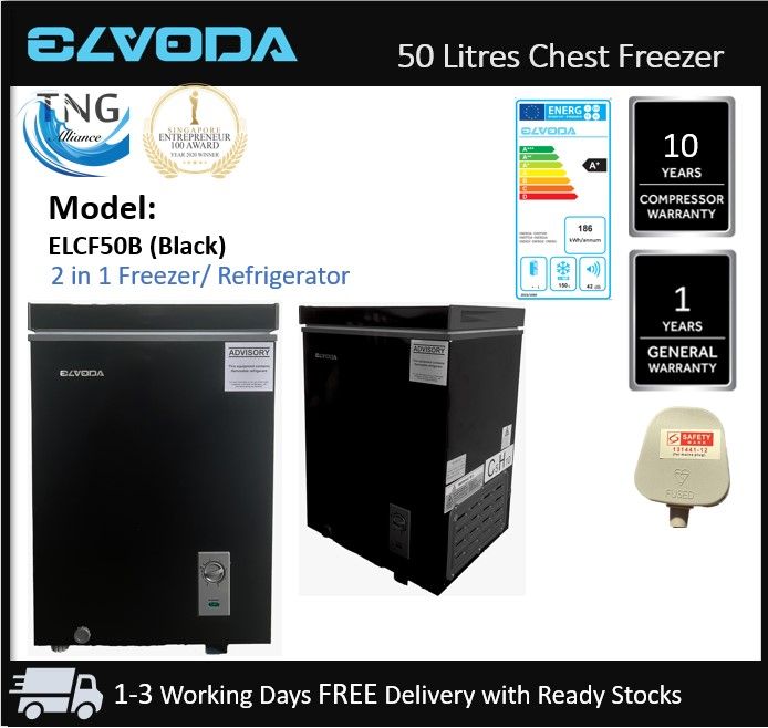 Elvoda 50 Litres Chest Freezer | Lazada Singapore