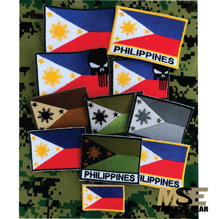 Flag Patches, Philippine Flag, with or without velcro (magic tape), Fully Computerized ...