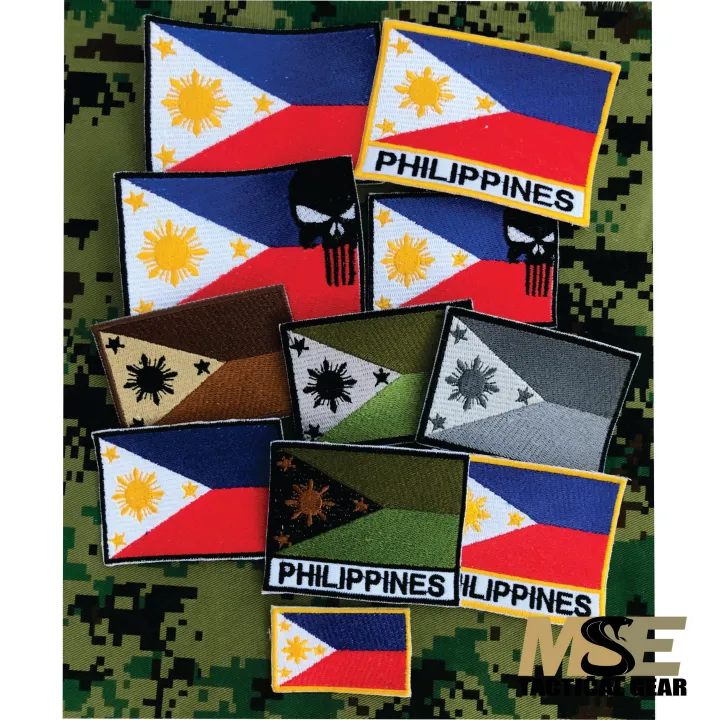 Flag Patches, Philippine Flag, with or without velcro (magic tape ...