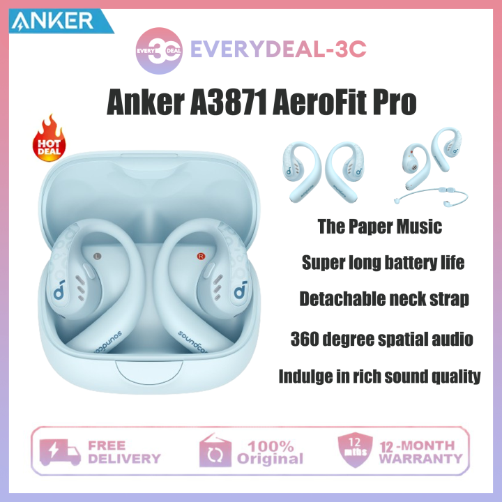 Soundcore by Anker AeroFit Pro Open-Ear Headphones, Ultra Comfort ...