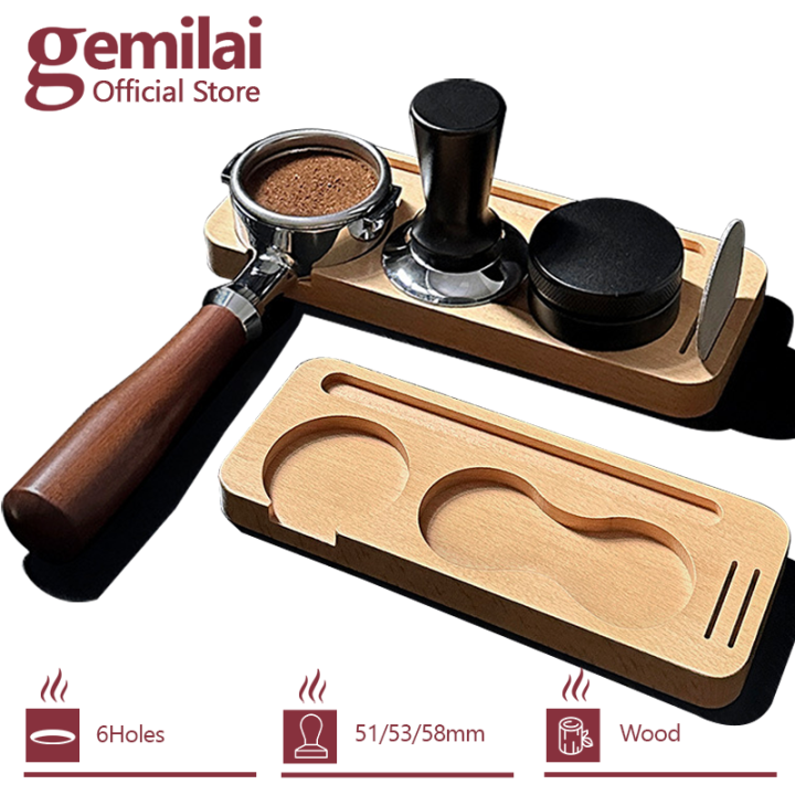 Wooden Coffee Tamper Stand Espresso Tamper Station for Barista Espresso ...
