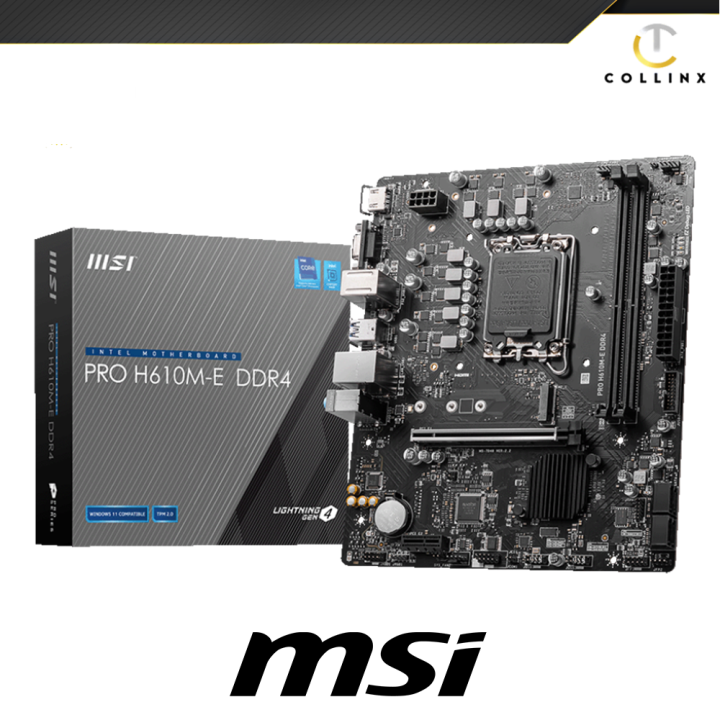 MSI PRO H610M-E DDR4 Motherboard | Core Boost | Lightning Gen4 Solution ...
