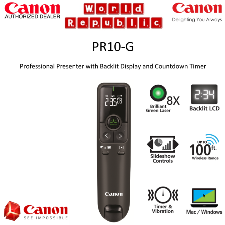Canon PR10-G Professional Presenter with Backlit Display and Countdown ...