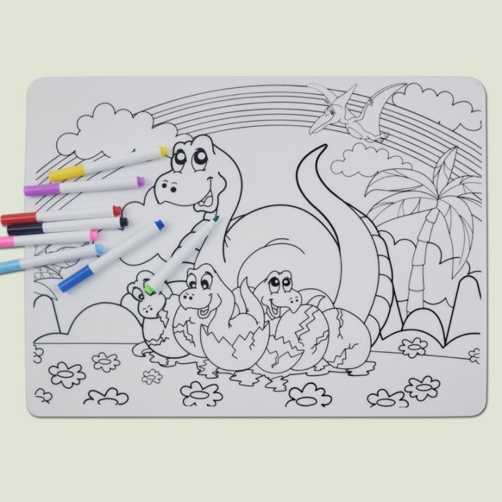 30x40 Silicon Reusable Mat with Markers For Kids Placement Mat ...