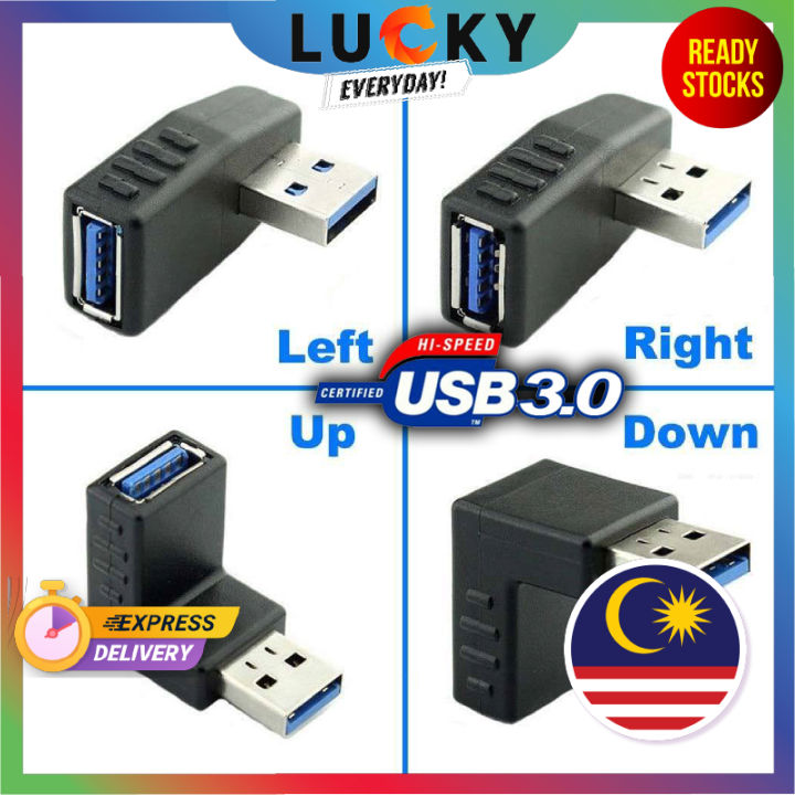 High Quality USB Connector Angle Extension Extender Computer L Shape ...