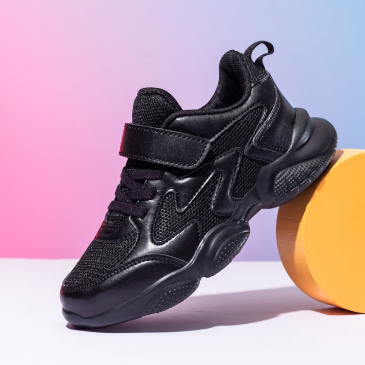 BBChildren Small Black Shoes with Mesh Breathable Casual Shoes and ...