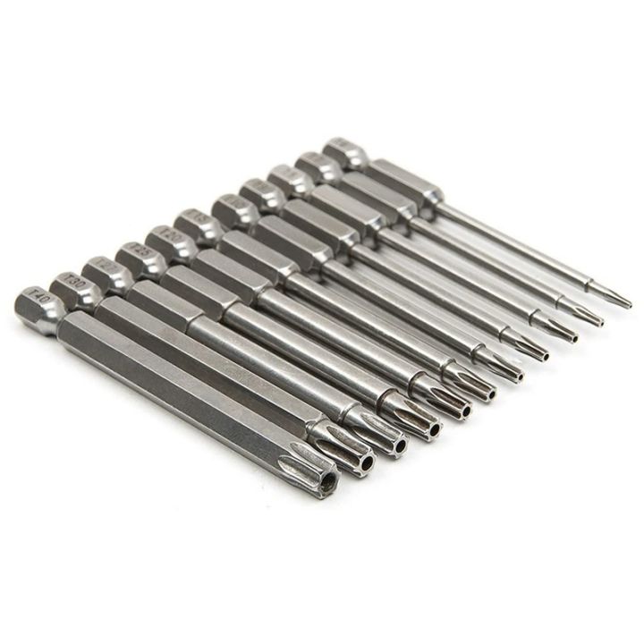 (TFKD) 11 Pcs Magnetic T6-T40 Torx Screwdriver Bit Set Star 6 Point ...