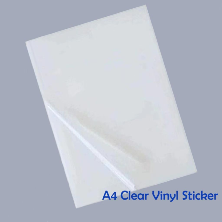 A4 210x297mm 20pcs Printable Clear Vinyl Sticker Transparent clear ...