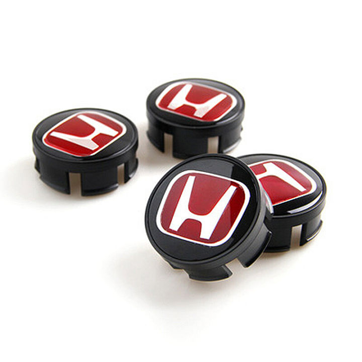 JC| 4PCS 58/69mm Acrylic Red H emblems High Quality Wheel Center Cap ...