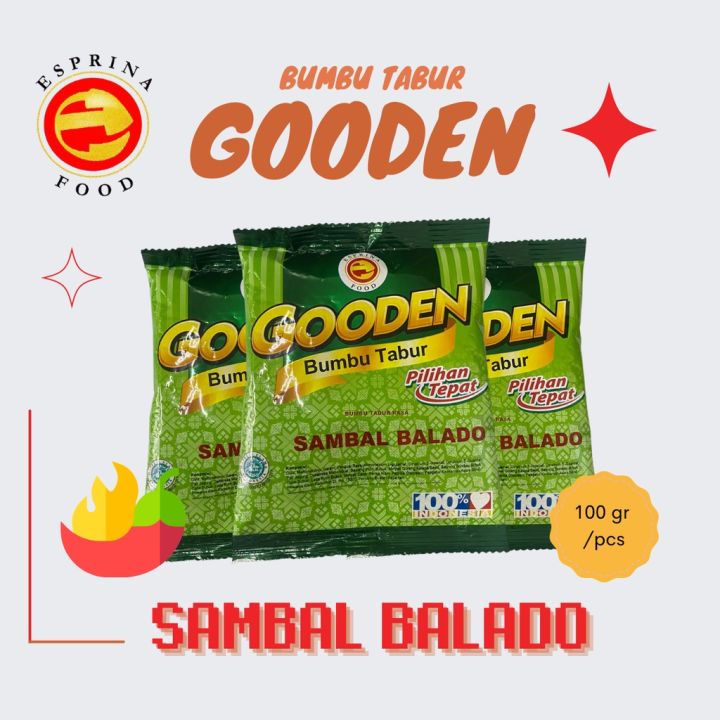 Bumbu Tabur - GOODEN - Rasa SAMBAL BALADO - SAMBAL BALADO - Kemasan 100 ...