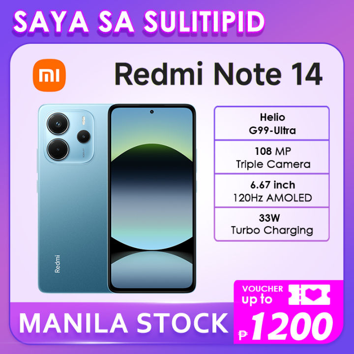 Redmi Note 14 8+256GB / 8+128GB Global Version【1 Year Warranty】108MP ...
