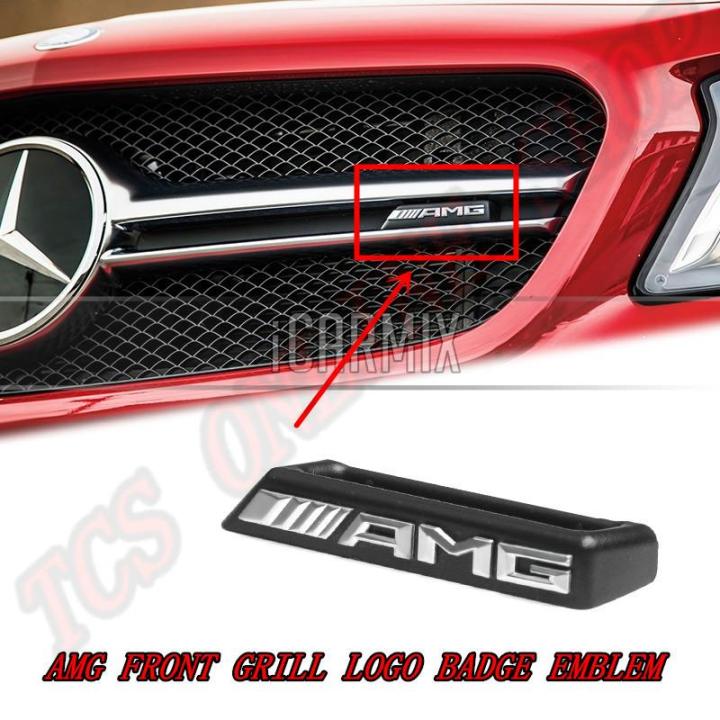Mercedes benz A45 C63 GLA,GLE, MlL A B C E Class AMG FRONT GRILL LOGO ...