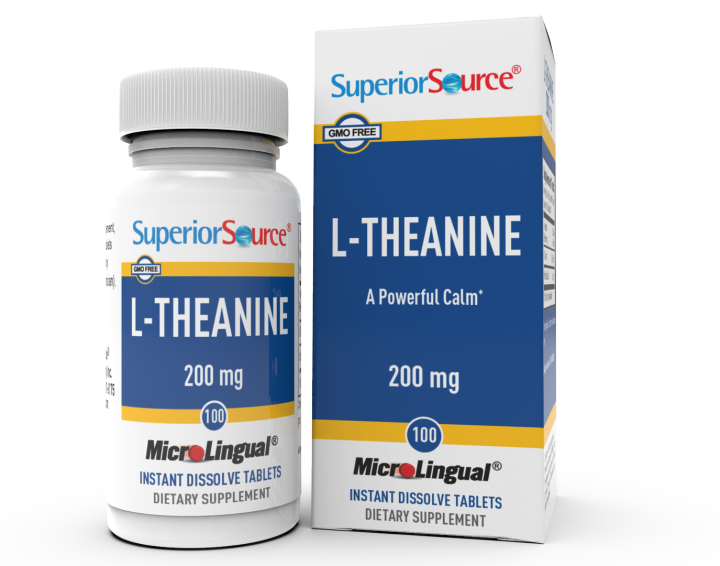 Superior Source L-Theanine 200mg, 100 Count Under The Tongue Quick ...