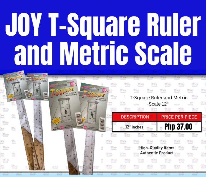 The JOY-TSquare Ruler and Metric Scale (12 Inch Ruler Metric Scale ...