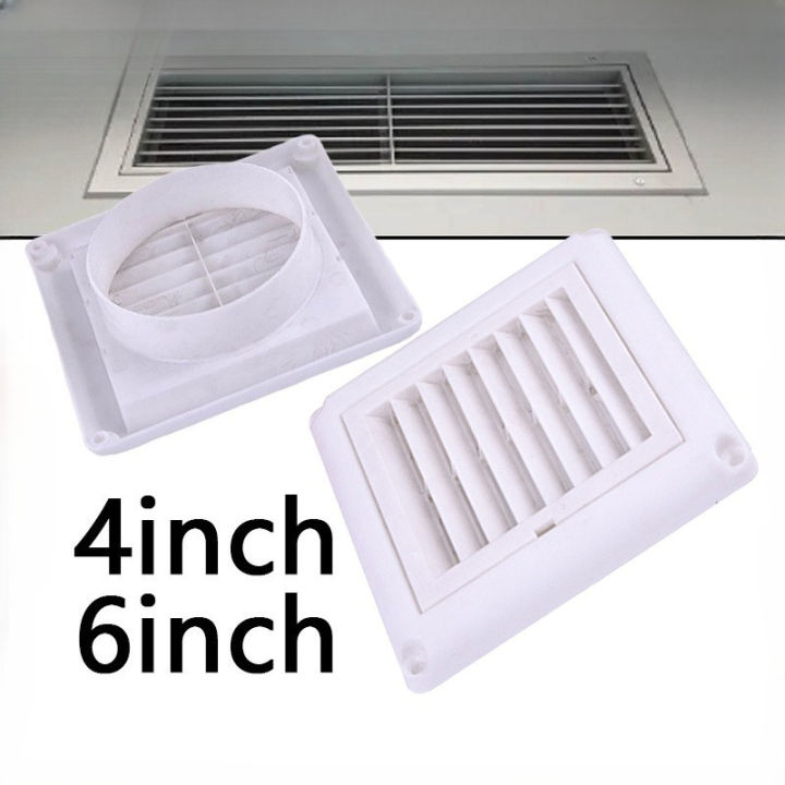 4inch 6inch Square Ceiling Air Ventilation PVC Fixed Exhaust Louver ...