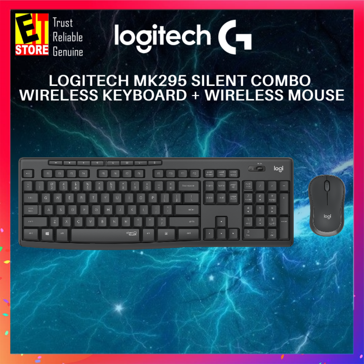 Logitech Mk295 Silent Combo Wireless Keyboard Wireless Mouse Lazada