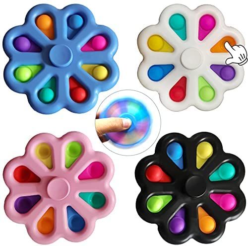 HTF Spinner Pop It Simple Dimple Fidget Toys Sensory Bubble Silicone ...