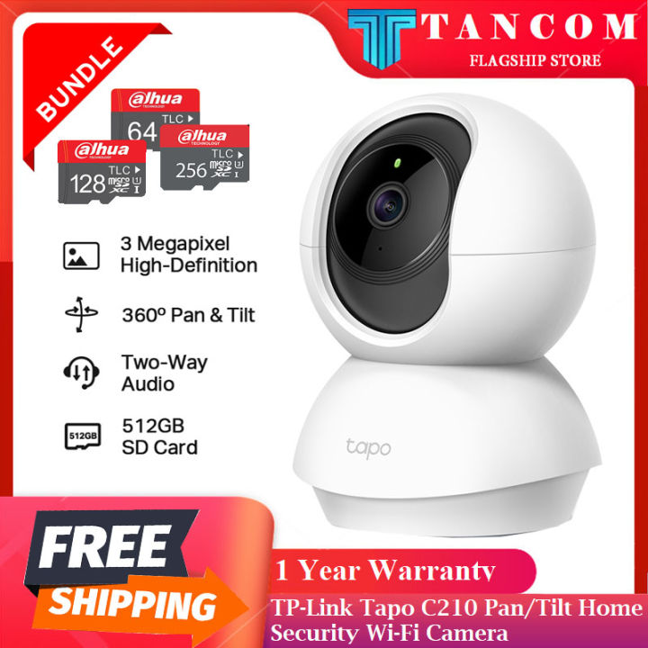 TANCOM TP-Link Tapo C210 Home Security Wi-Fi Camera with Micro SD Card | Lazada PH