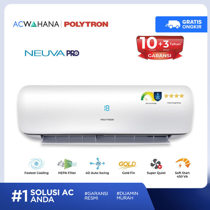 Polytron AC Split Dinding Standard Neuva Pro R32 2 PK - PAC18VZ | PAC ...