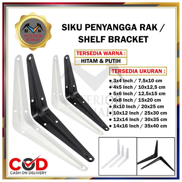 Siku Penyangga Rak Besi Breket Ambalan Shelf Bracket Rak Gantung ...