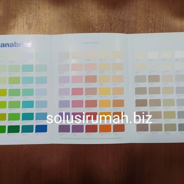 KATALOG CAT DANABRITE DANAPAINT KARTU WARNA COLOR CARD 6HAL INTERIOR P ...