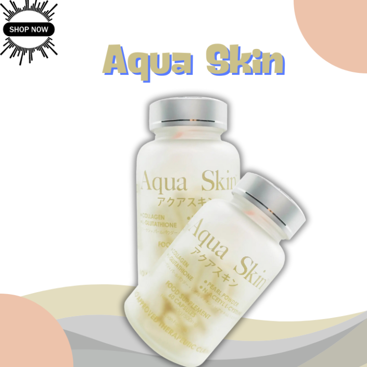 AQUA SKIN GLUTA CAPS - Glutathione with Collagen Whitening Authentic ...